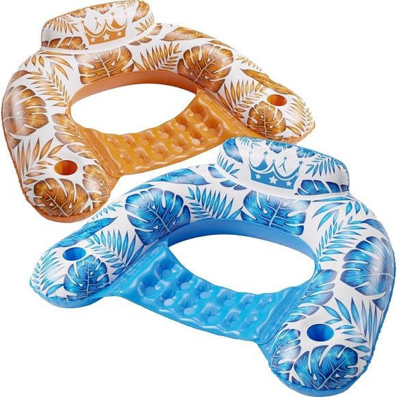 Other | New 2 Pack Pool Floaties Chair With Cup Holders For Adults ...